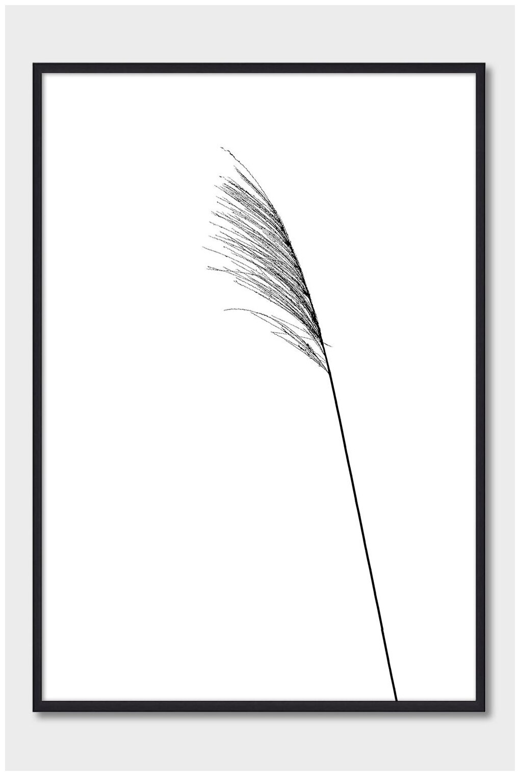 Черно-белый постер на стену для интерьера Postermarkt Колос, в черной рамке 40х50 см