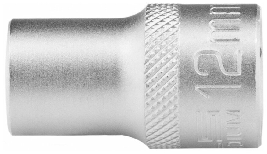 Головка торцевая, 12 мм, двенадцатигранная, CrV, под квадрат 1/2, хромированная Stels, 13655