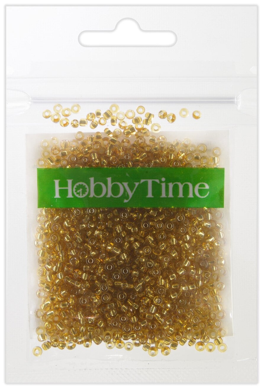 Бисер круглый металлизированный , 2 ММ, 10 ГР. Золотой, №2 , Арт. 2-642/02
