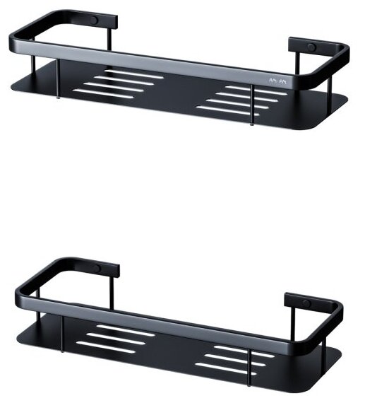 Полка для душа Am.pm , прямая двухъярусная, черный A7453222