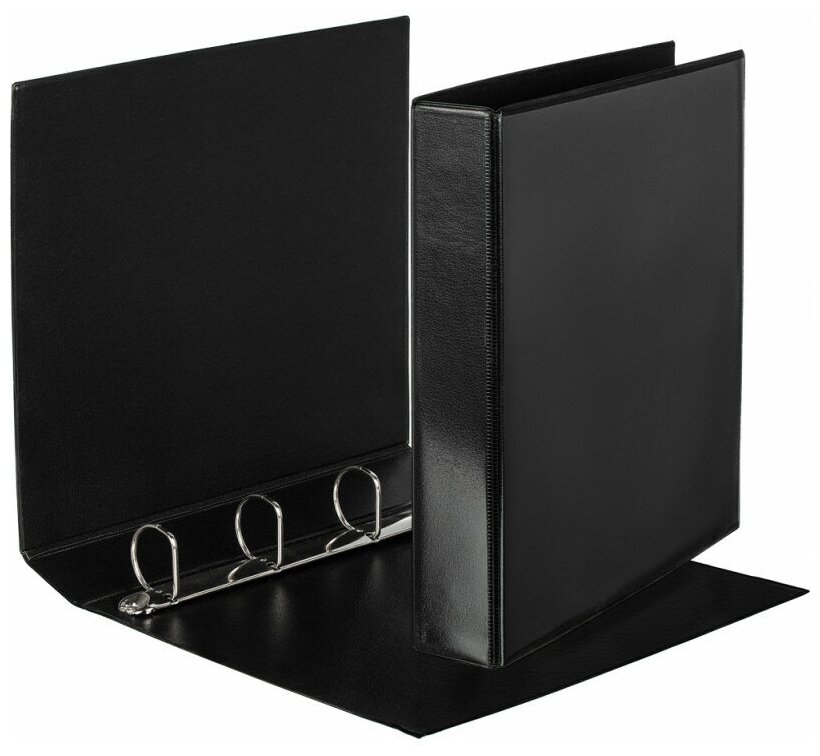 Папка на 4-х кольцах Attache 50 мм черная до 300 листов 1255057