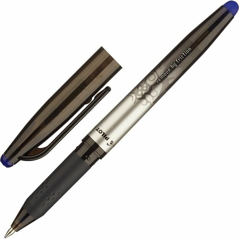 Pilot Ручка гелевая Frixion Pro, синяя, с резиновой манжетой, 0,35 мм.