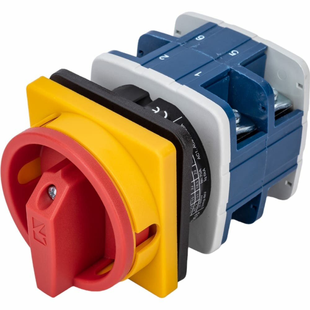 Аварийный переключатель Emas 4 полюса, двухпозиционный 0-1, 63А PSA063AK441E