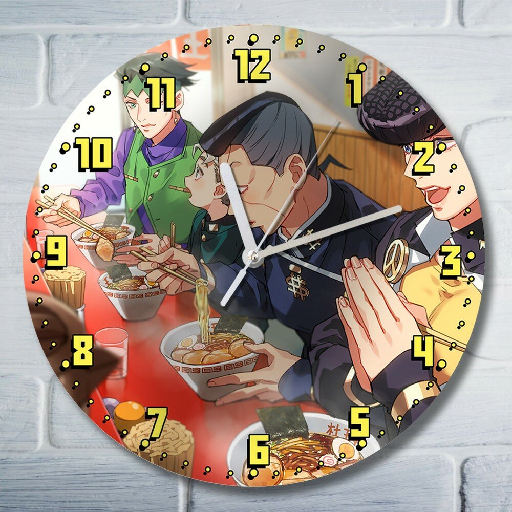 Настенные часы УФ "Аниме ДжоДжо (JoJo’s Bizarre Adventure, аниме, fantasy, Невероятные приключения ДжоДжо, супергерои, Дио Брандо) - 9193"