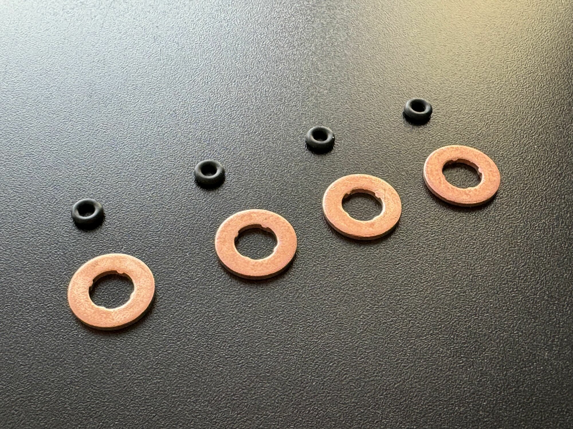 Комплект колечек топливной форсунки на 4 штуки / ремкомплект форсунок дизель для RENAULT MASTER III