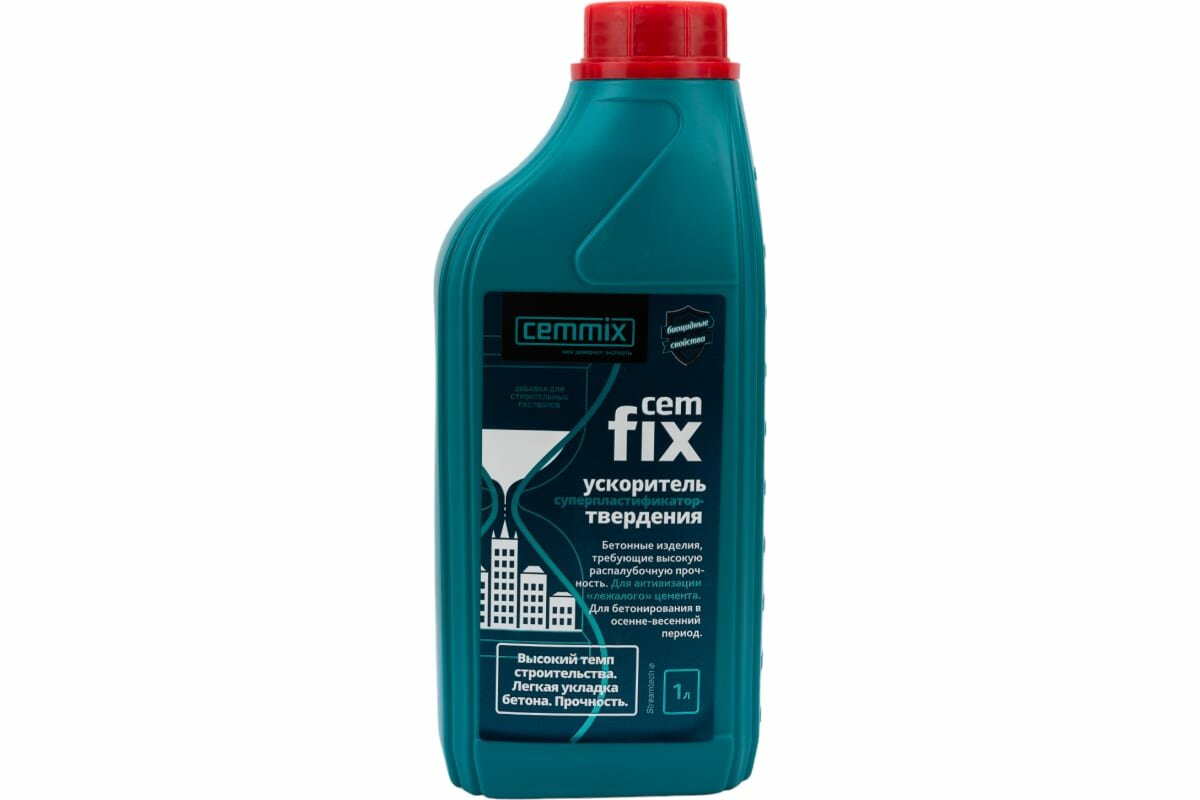 CEMMIX Пластификатор для ускорения тверденияFix, 1 л 16718316
