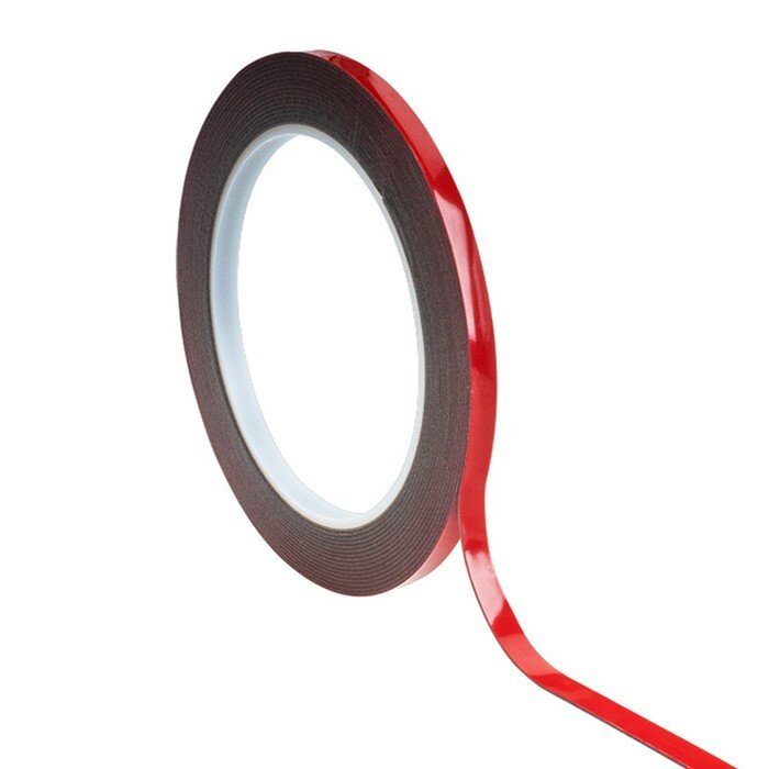 Клейкая лента TORSO Автомобильная, двусторонняя, усиленная, вспененная, 6 мм, 2 м