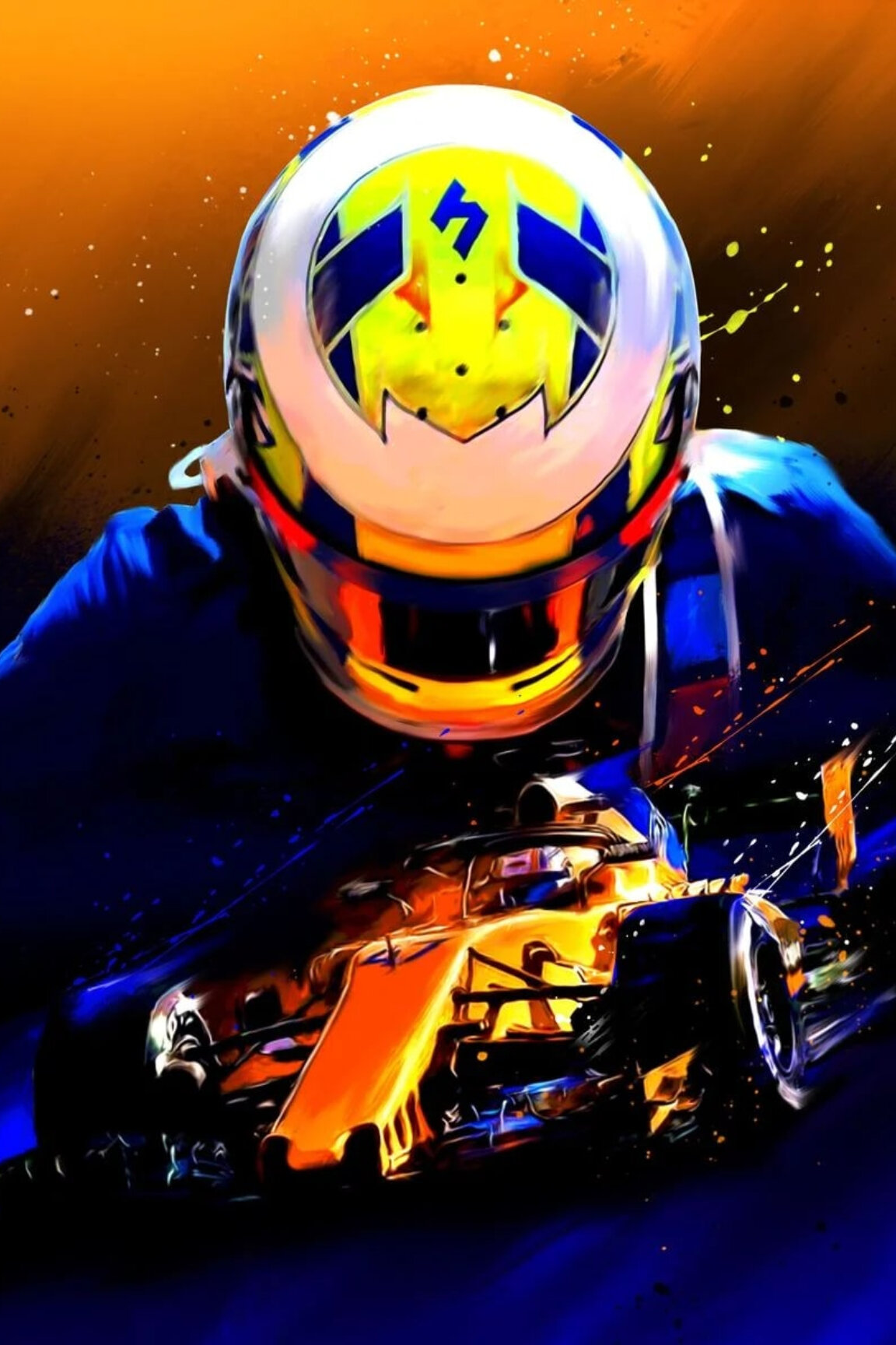 Постер / Плакат / Картина Ландо Норрис 60х40 см