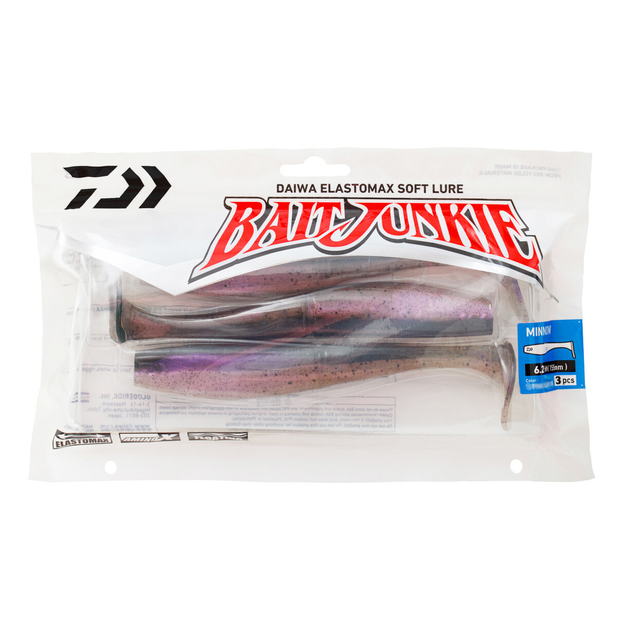 Силиконовая приманка Daiwa Bait Junkie 6.2 Minnow PEARL TROUT (уп. 3 шт)