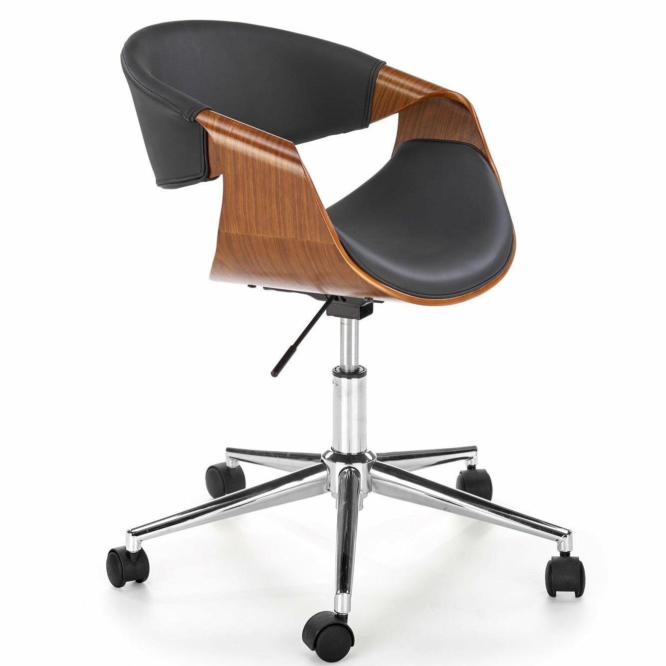 Кресло компьютерное HALMAR BILBO черный/орех