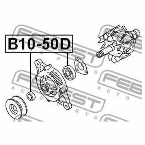 Подшипник шариковый (10x27x11) (ALL TOYOTA MITSUBISHI HONDA MAZDA NISSAN Febest B1050D