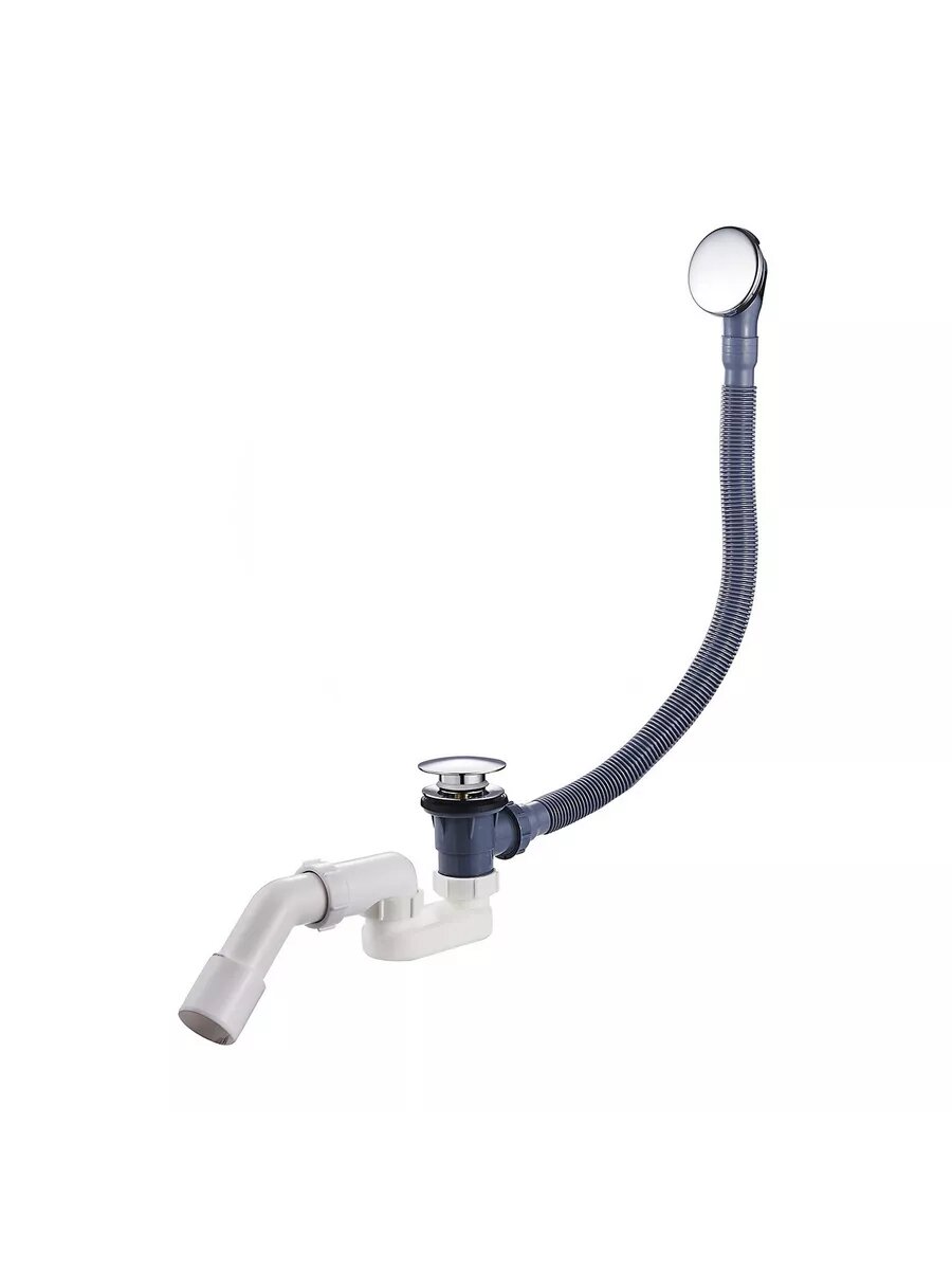 Слив-перелив для ванны Raglo R600.31 автоматический (клик-клак), латунь/пластик, хром