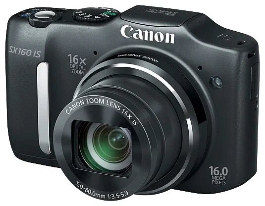 CANON Фотоаппарат Canon PowerShot SX160 IS, черный