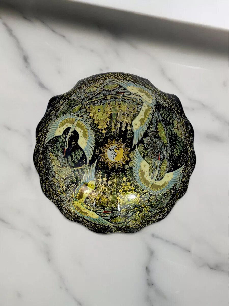 Шкатулка лаковая миниатюра "Север"