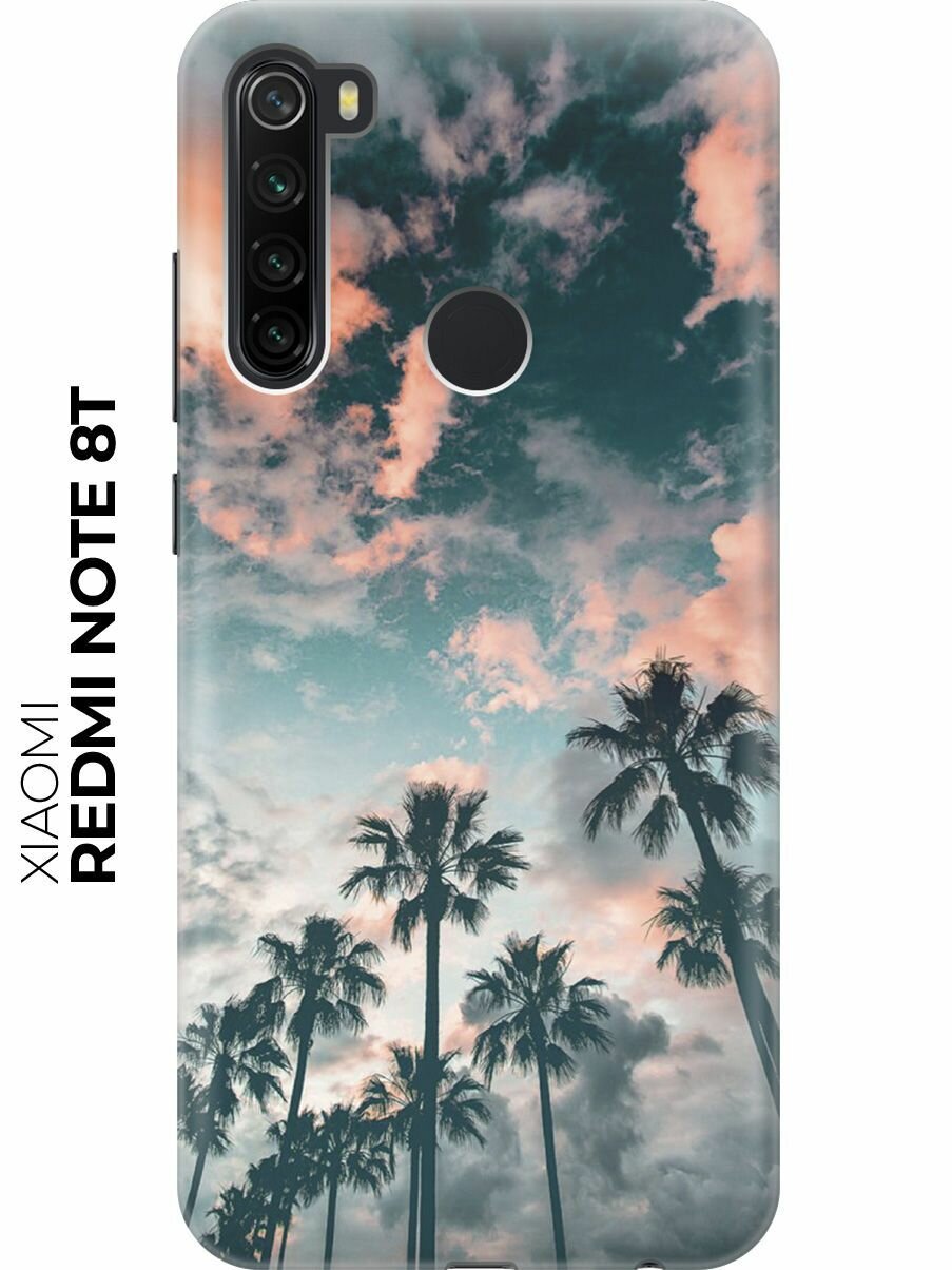 Силиконовый чехол Рассвет под пальмами на Xiaomi Redmi Note 8T / Сяоми Редми Ноут 8Т