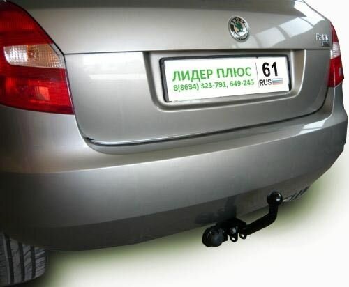 Фаркоп Лидер-Плюс для SKODA FABIA (хетчбек) 2007-2014 с электрикой (Smart) и сертифкатом в комплекте арт.(S102-A)