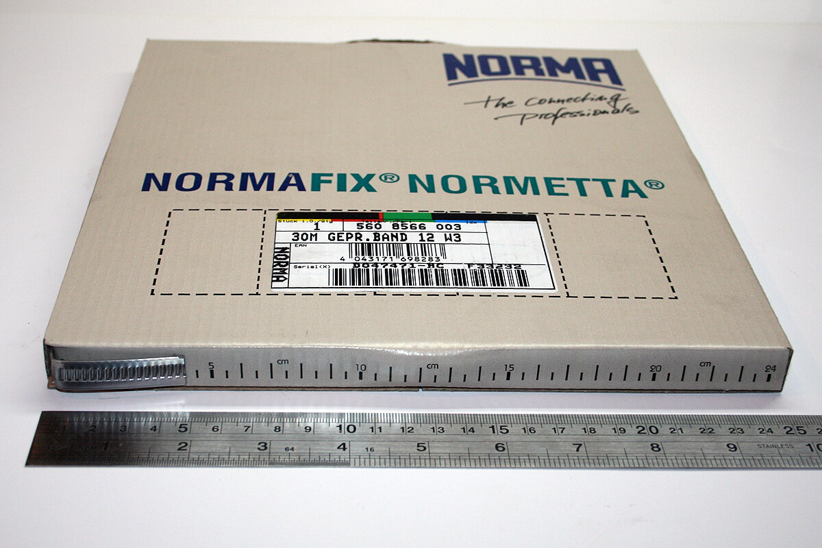 Лента хомутная стальная NORMAFIX NORMETTA 30M/12мм нержавеющая сталь W3