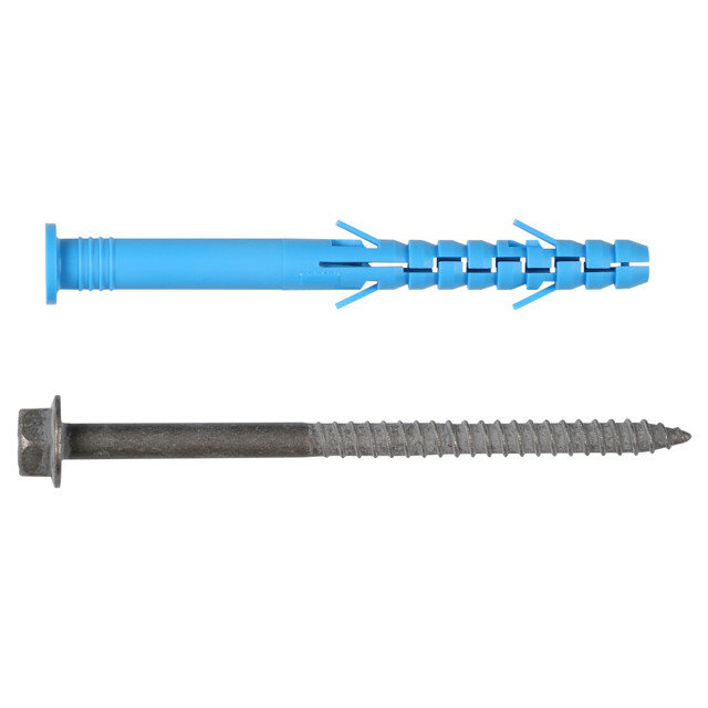Дюбель фасадный 10х115 мм с шурупом ШГ, комплект 4 шт для наружной отделки для монтажа