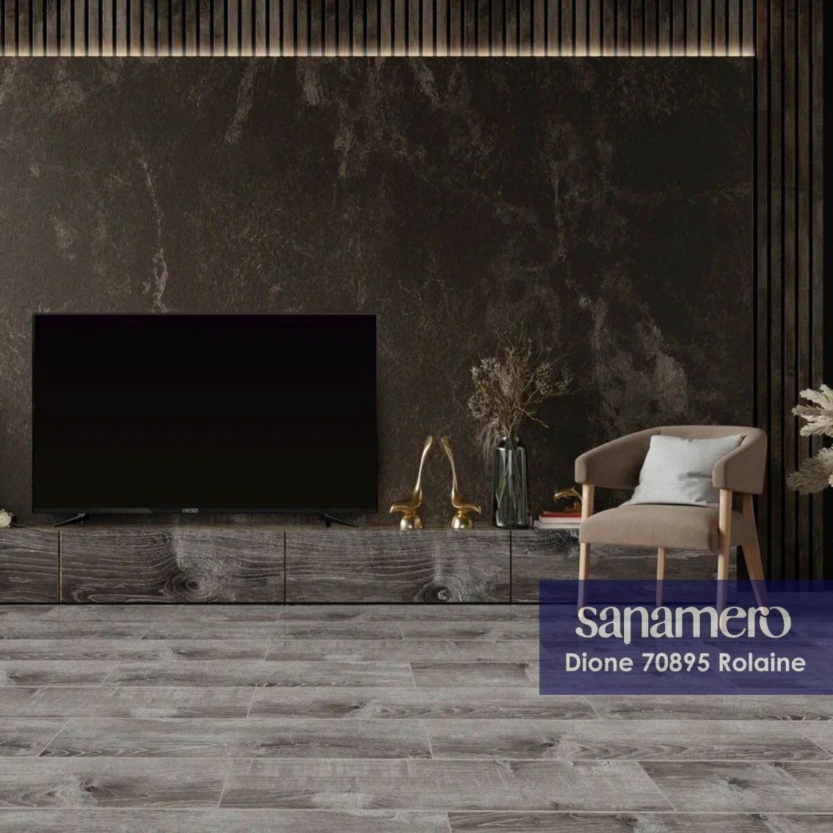 Кварцвинил SPC Sanamero Dione Rolaine (1200х180) 10шт./уп, 2.16м2, 70895