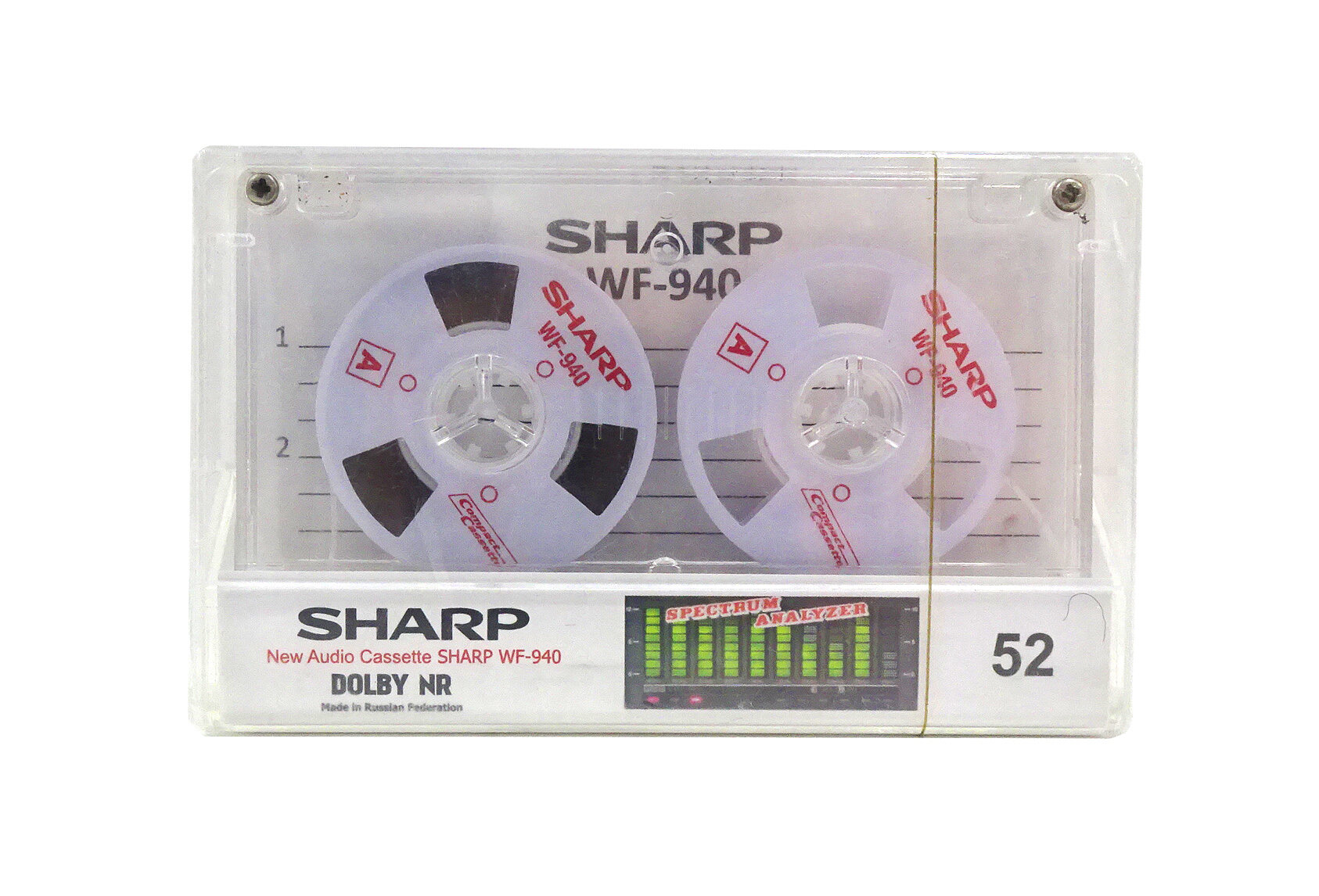 Аудикассетa SHARP WF-940 c боббинками белого цвета