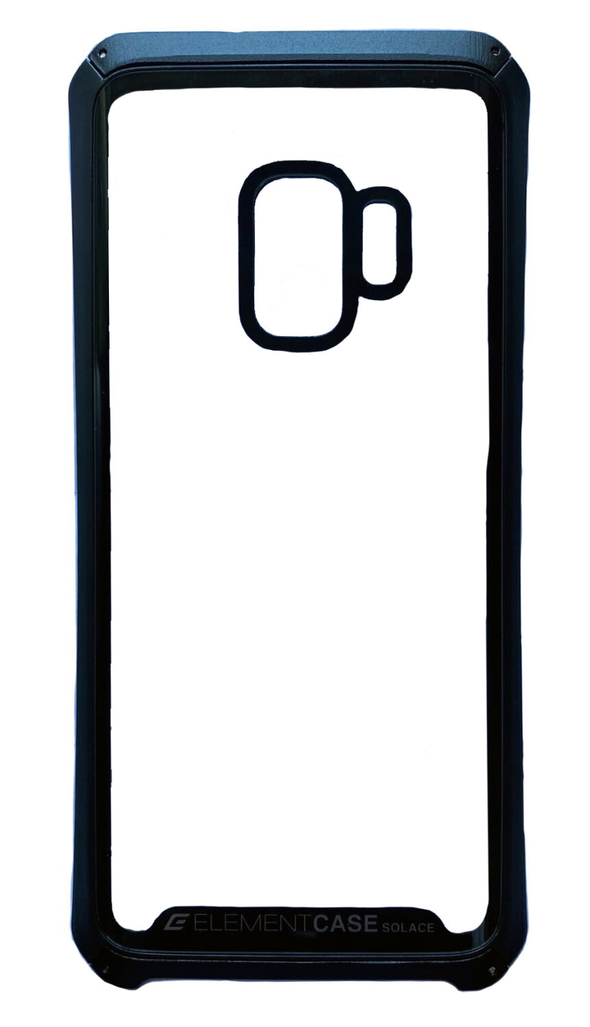 Чехол - накладка для Samsung S9, Element Сase, противоударный, прозрачный с черным