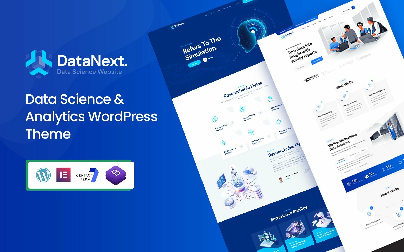 Подарочный сертификат на Шаблон для сайта Вордпресс с демоконтентом Datanext - Data Science & Analytics Theme WordPress