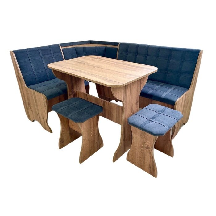 Кухонный уголок «КУ-19\4М», со столом, с табуретами, цвет дуб вотан Т26