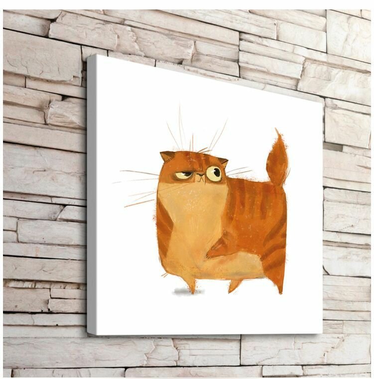 Канвас 40х40 см Рыжий кот