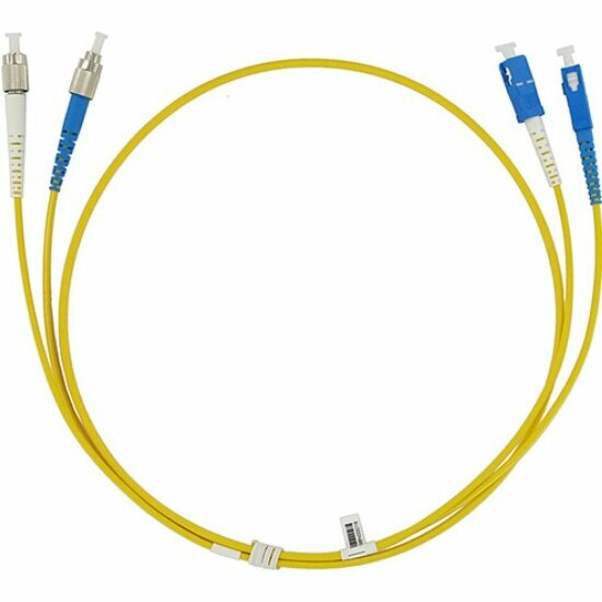 Патч-корд оптический Toplan , дуплексный, FC/UPC-ST/APC, SM 9/125, 0,5 м, LSZH