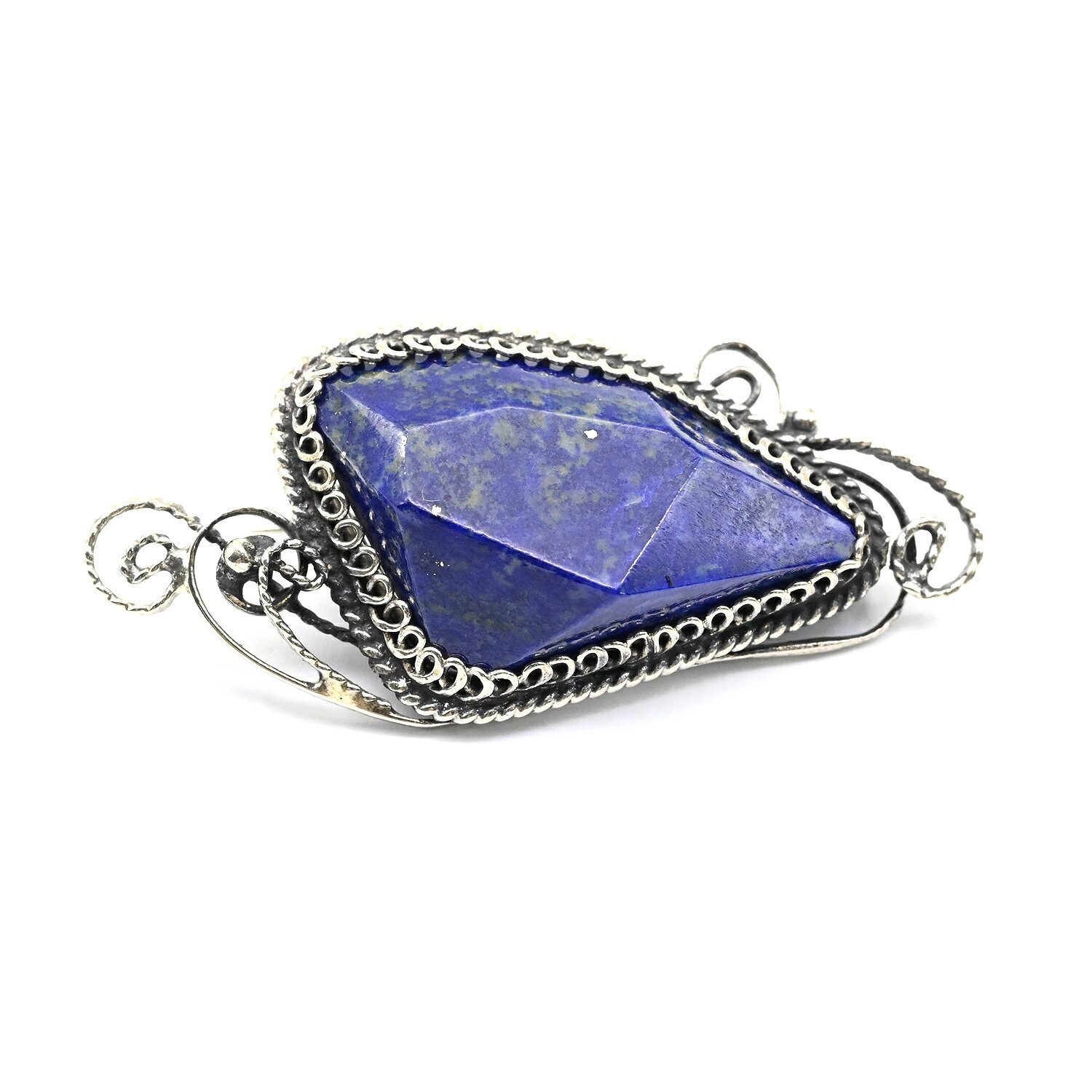 Брошь, лазурит