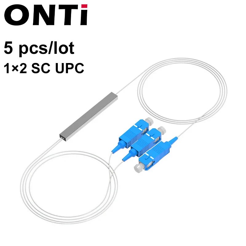 ONTi PLC оптический сплиттер 1x16/1x8/1x4/1x2 5pcs 1X2 SC UPC