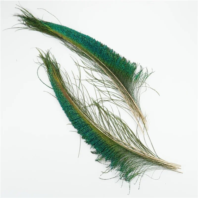 Натуральные перья павлина FlyReal 100Pcs, 30-35cm