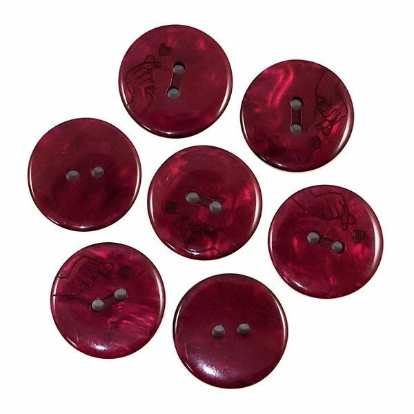 Пластиковые пуговицы 22 мм (50шт) бордо