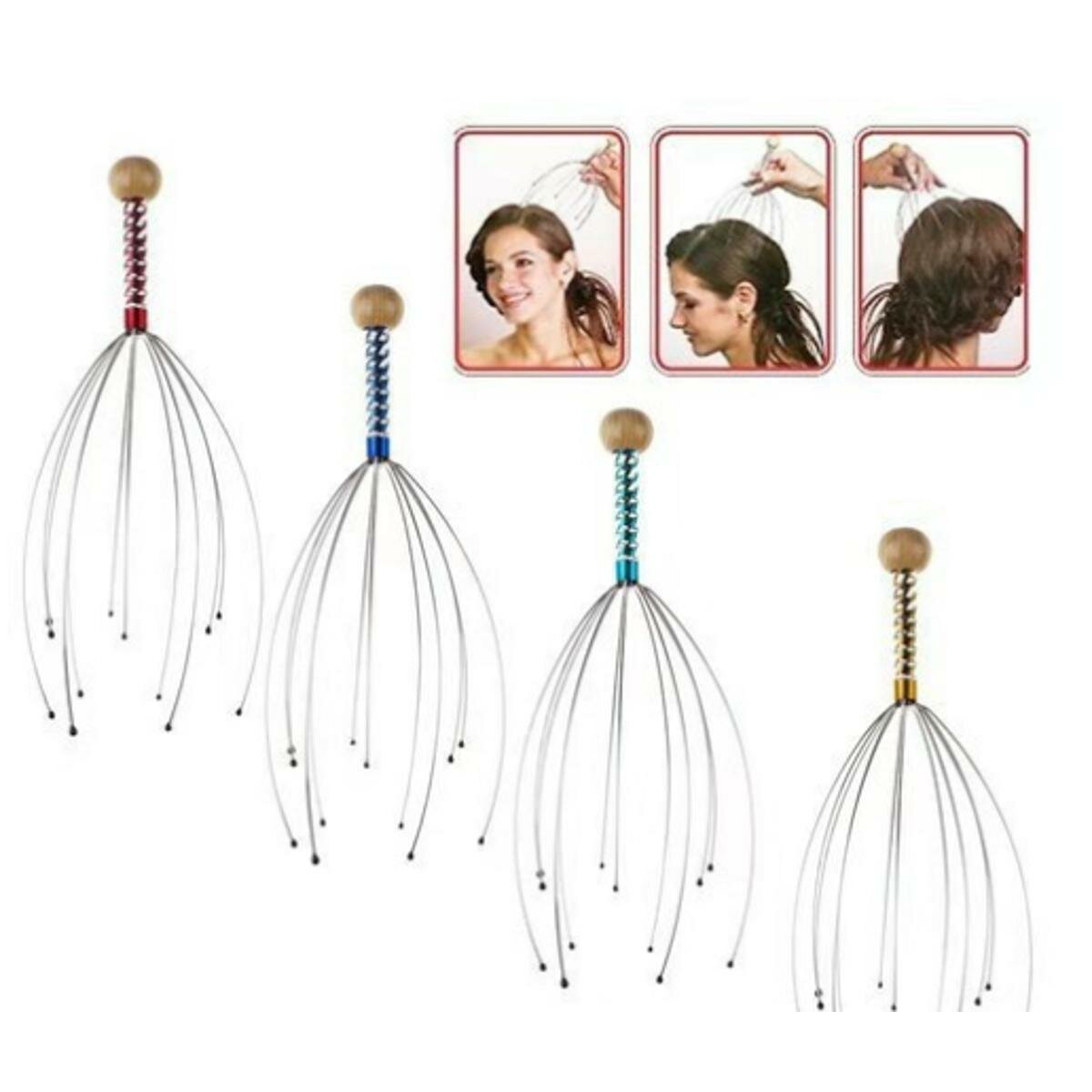 Новый массажер для спины и кожи головы, чесалка для головы, ручной массажер для снятия стресса, расслабляющий чесалка для кожи головы, для нежной стимуляции волос - 1 шт.