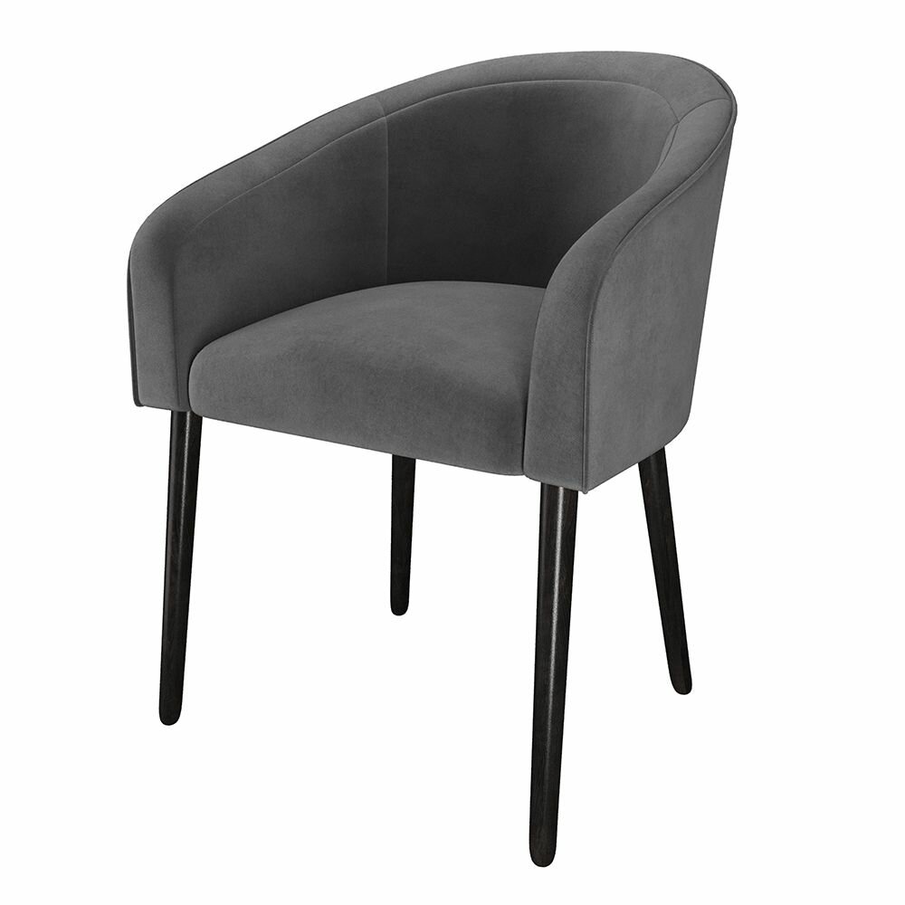 Стул-кресло мягкий ANGELICA, тон черный темно-серый MUCHIO 23