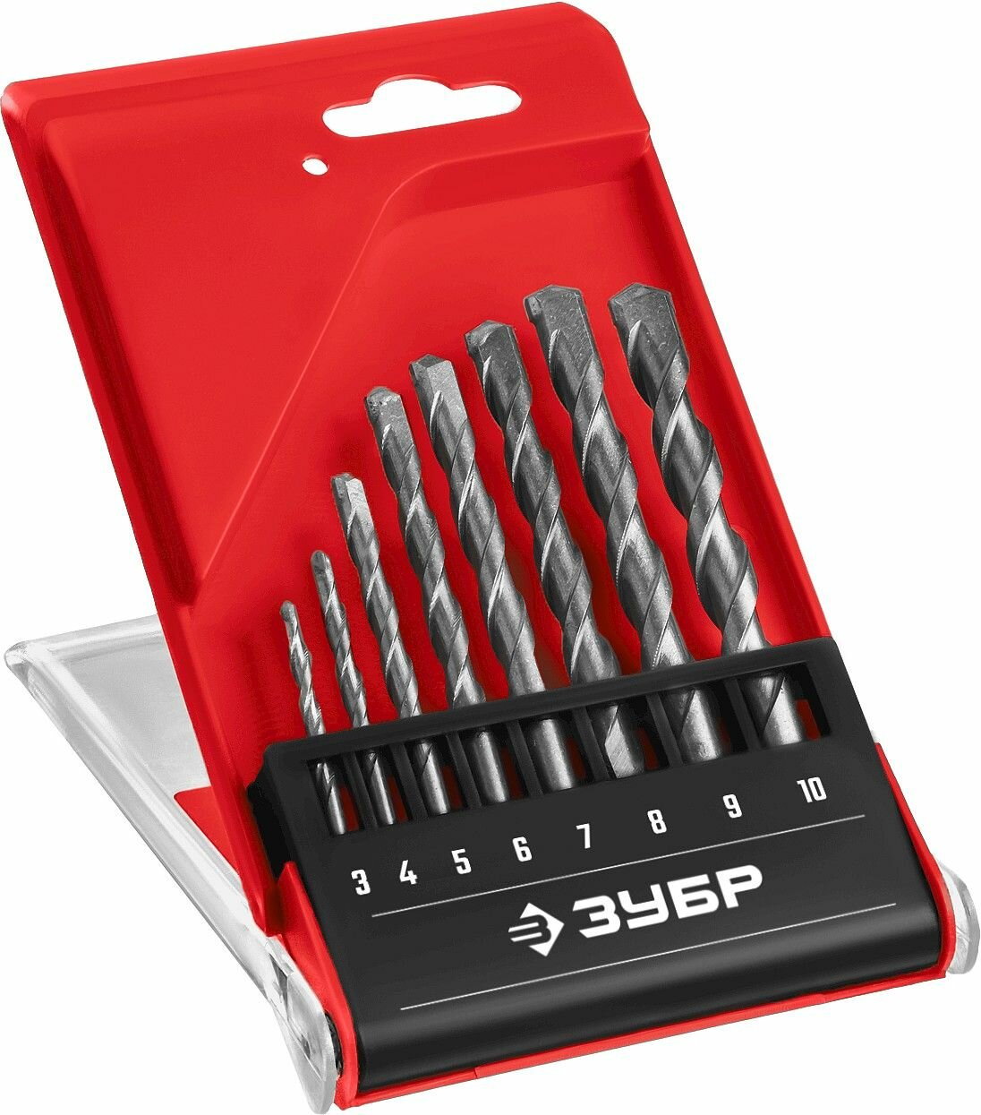 Набор сверл по бетону ЗУБР, d 3-10 мм, 8 шт 2922-H8_z02