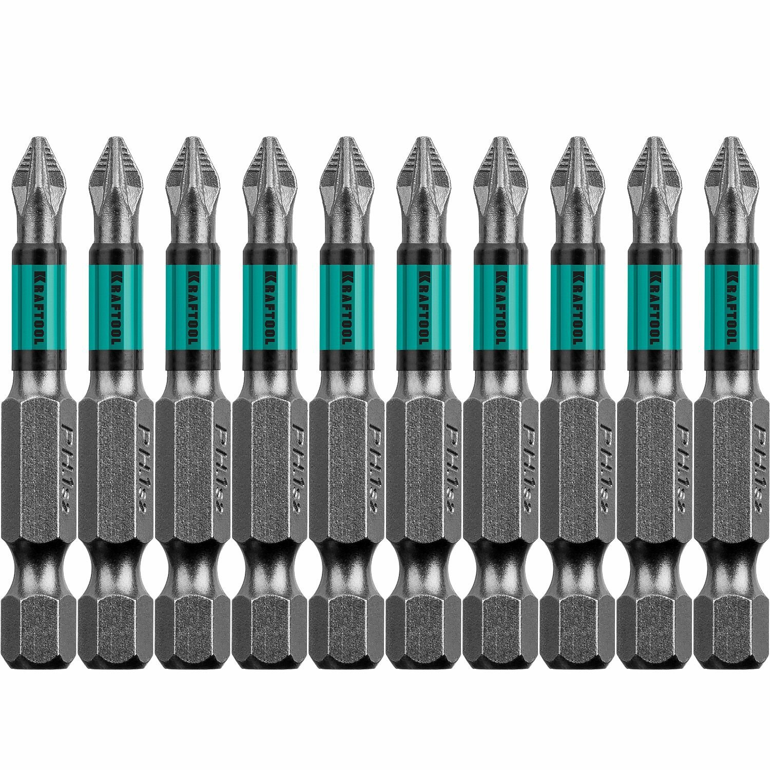 Биты KRAFTOOL Optimum PZ1, 50 мм, 10 штук 26124-1-50-10