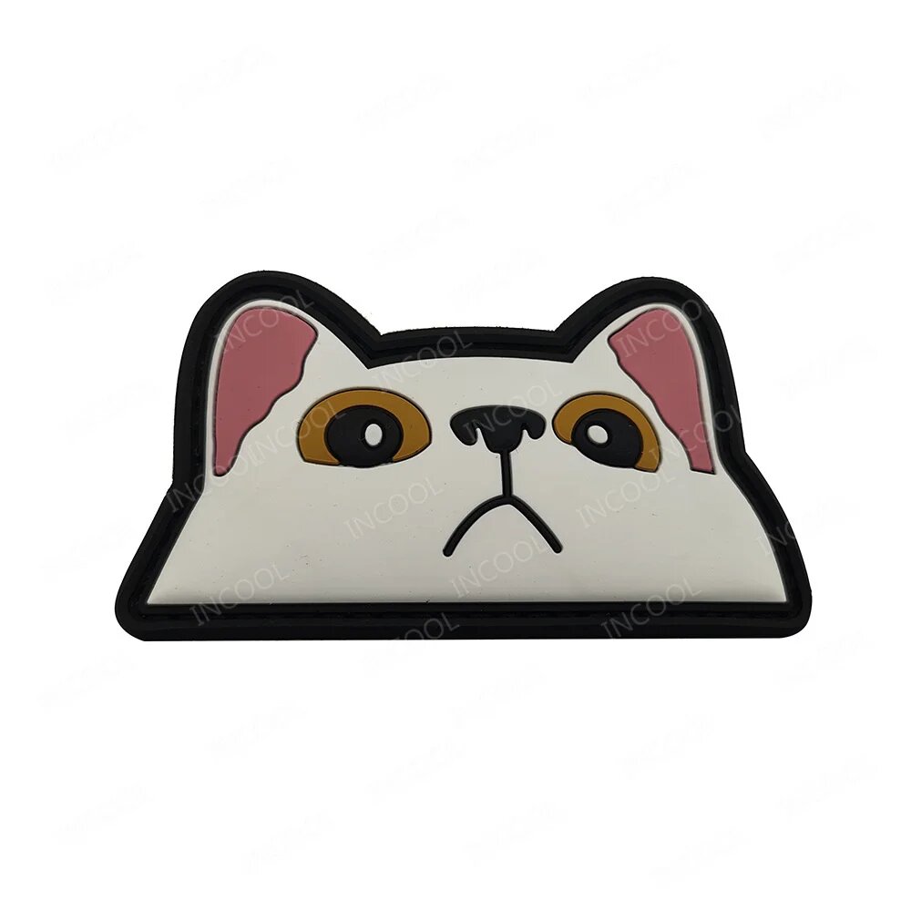 Нашивка на коте, 7x3.7см, цвет 11PVC
