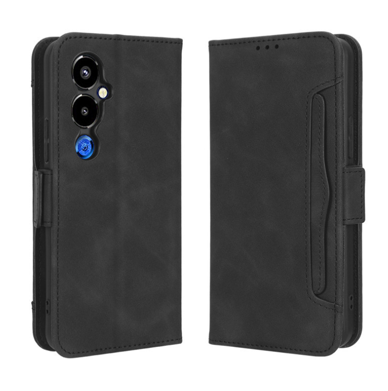 Чехол-книжка MyPads "Vernice retrò", для Tecno Pova 4 Pro, эко-кожа, чёрный