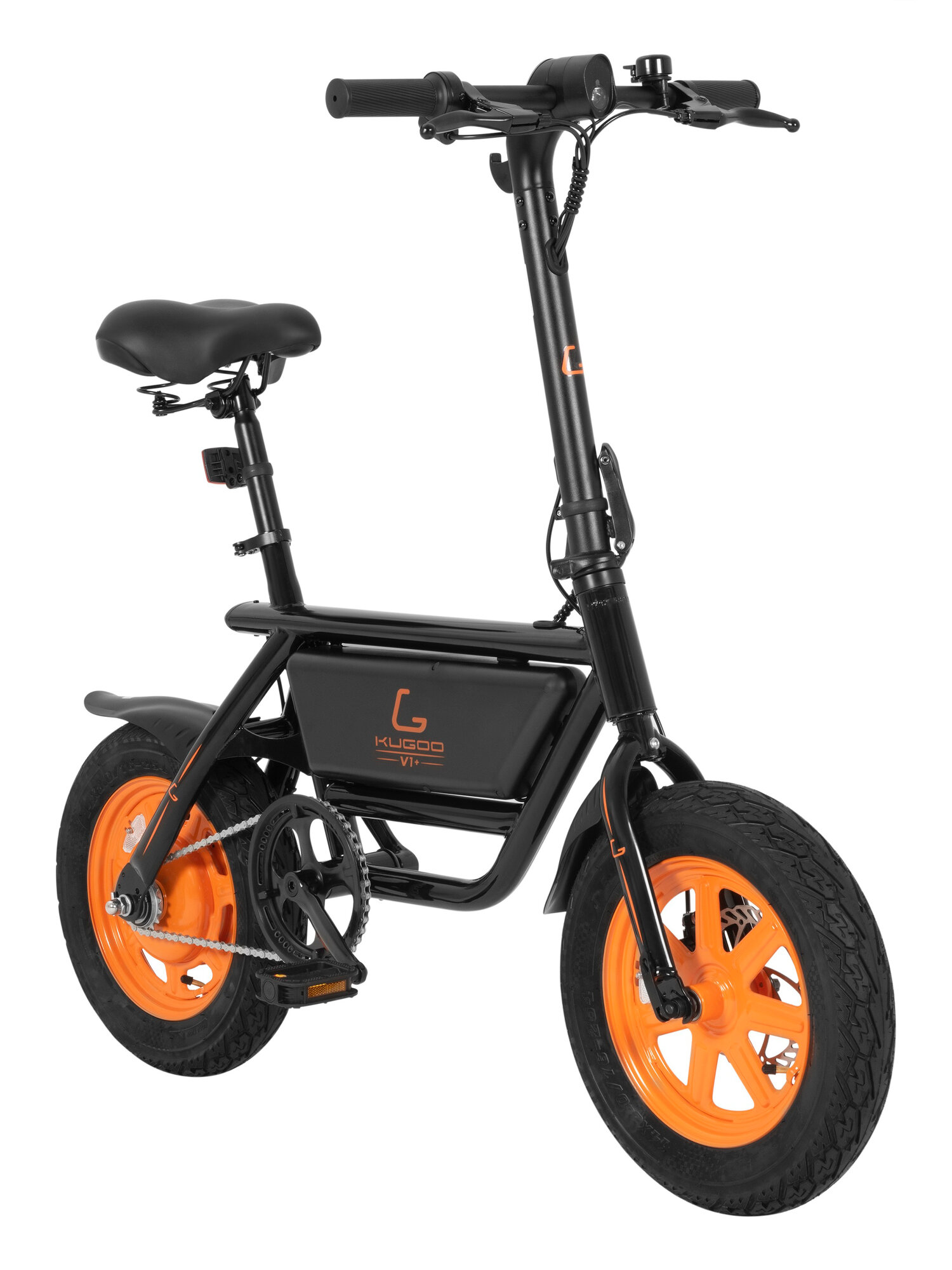 Kugoo V1 PLUS 400 Ватт, 48V/7.8Ah; колеса 14 дюймов. Черно-оранжевый