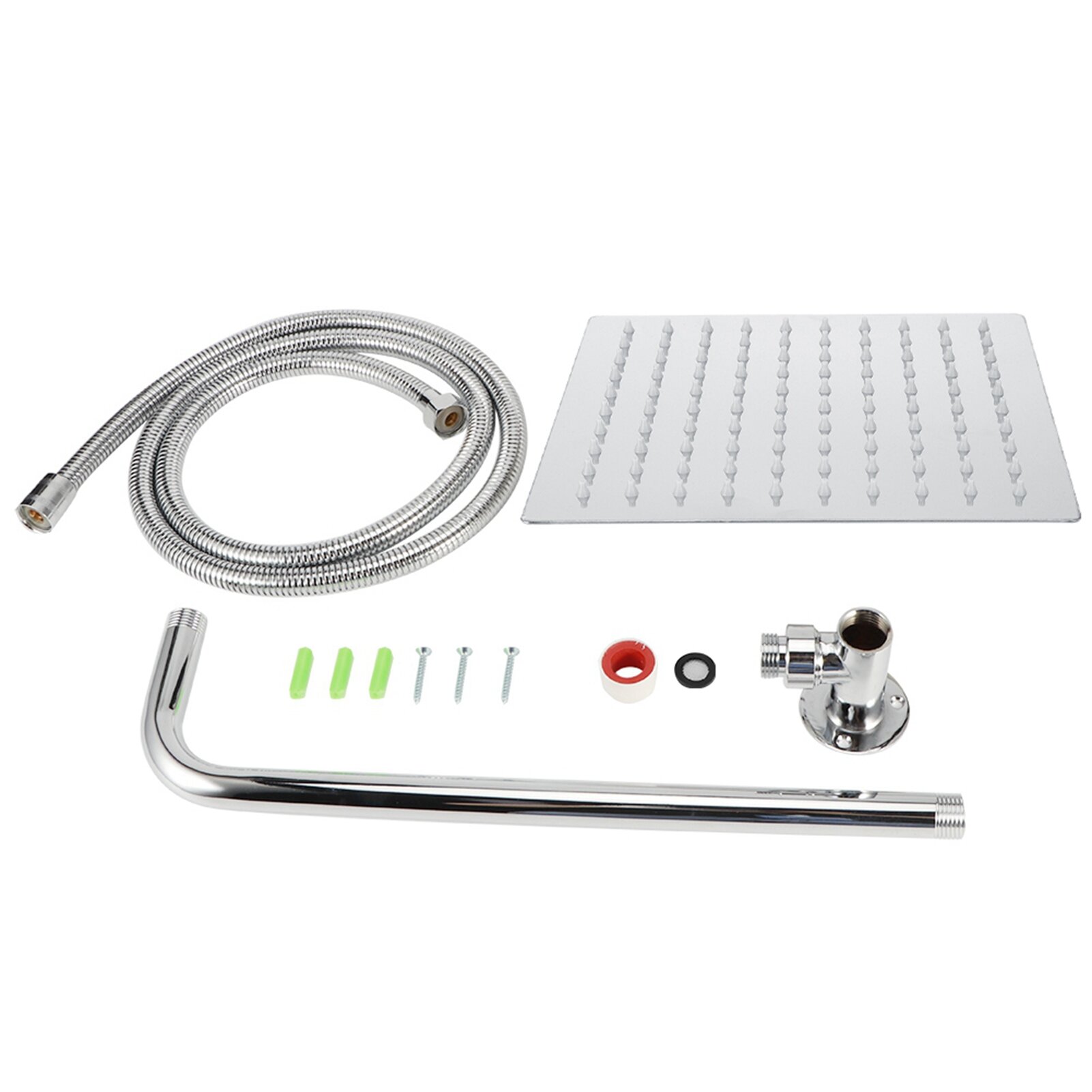 Резьба G1/2 дюйма, настенный монтаж из нержавеющей стали, 8 дюймов, насадка для душа с дождевой насадкой, верхняя насадка для душа с распылителем, аксессуары для ванной комнаты, набор насадок для душа