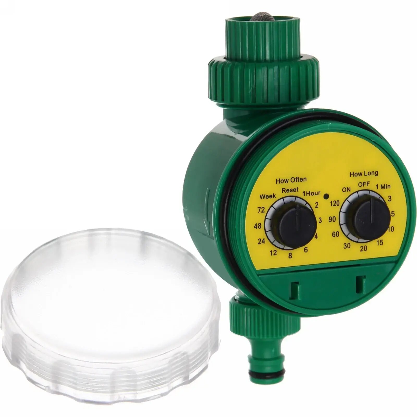 Таймер полива механический, частота 1ч-3дня, длительность 1-120мин, защита