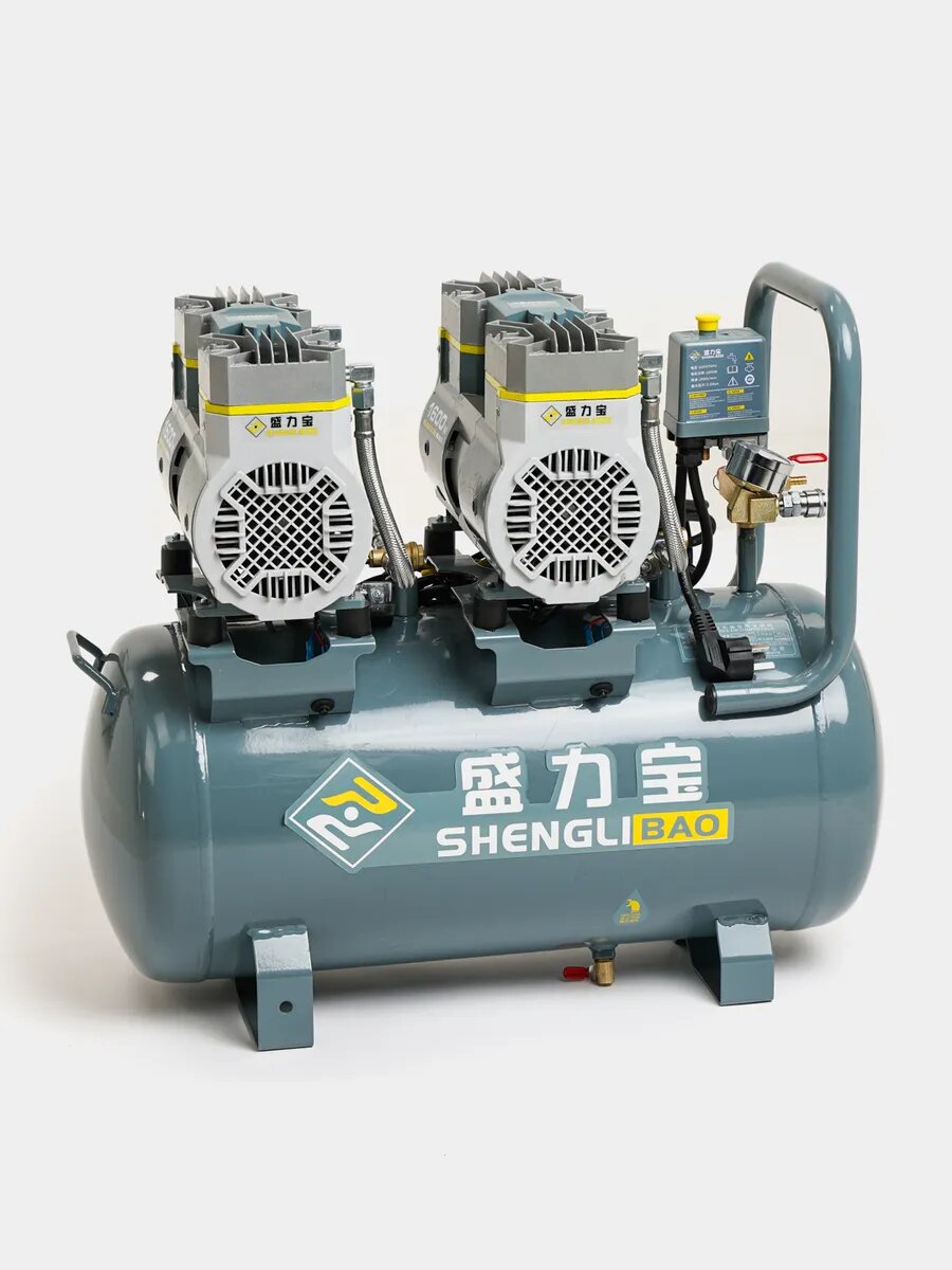 Компрессор автомобильный воздушный безмасляный 55л 220в электрический