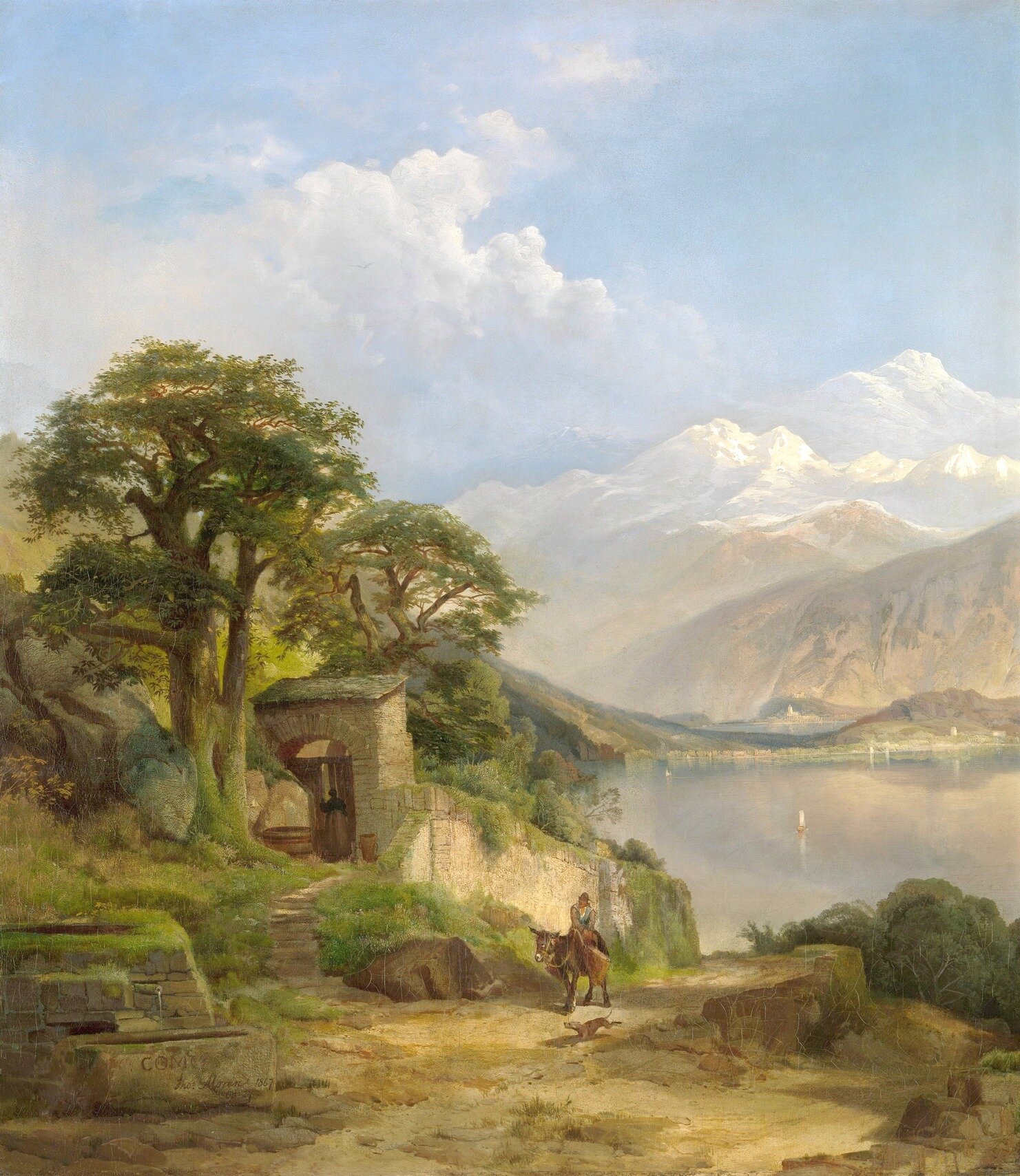 Картина Томаса Морана Озеро Комо 52х60 см