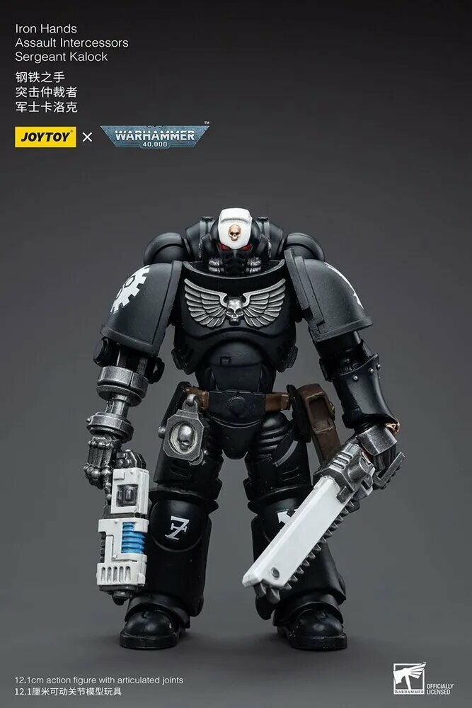 JOYTOY Warhammer 40K 1/18 Iron Hands Assault Intercessors Sergeant Kalock Подарочная модель