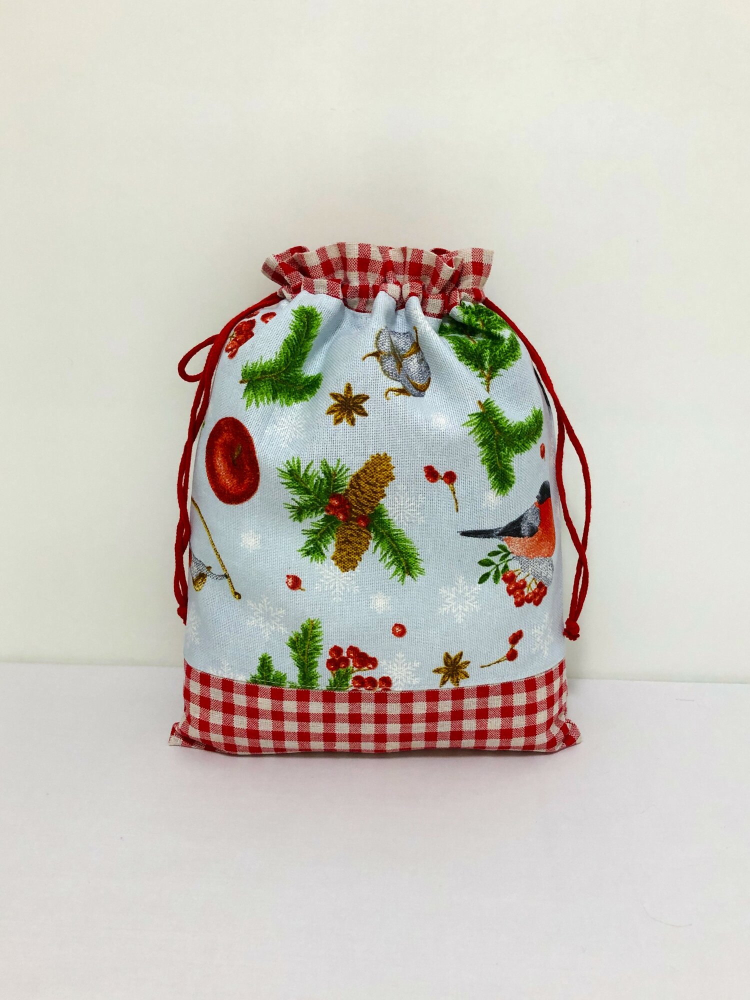 Мешочек из рогожки 25х34 см, -нг27, новогодний, для упаковки и хранения