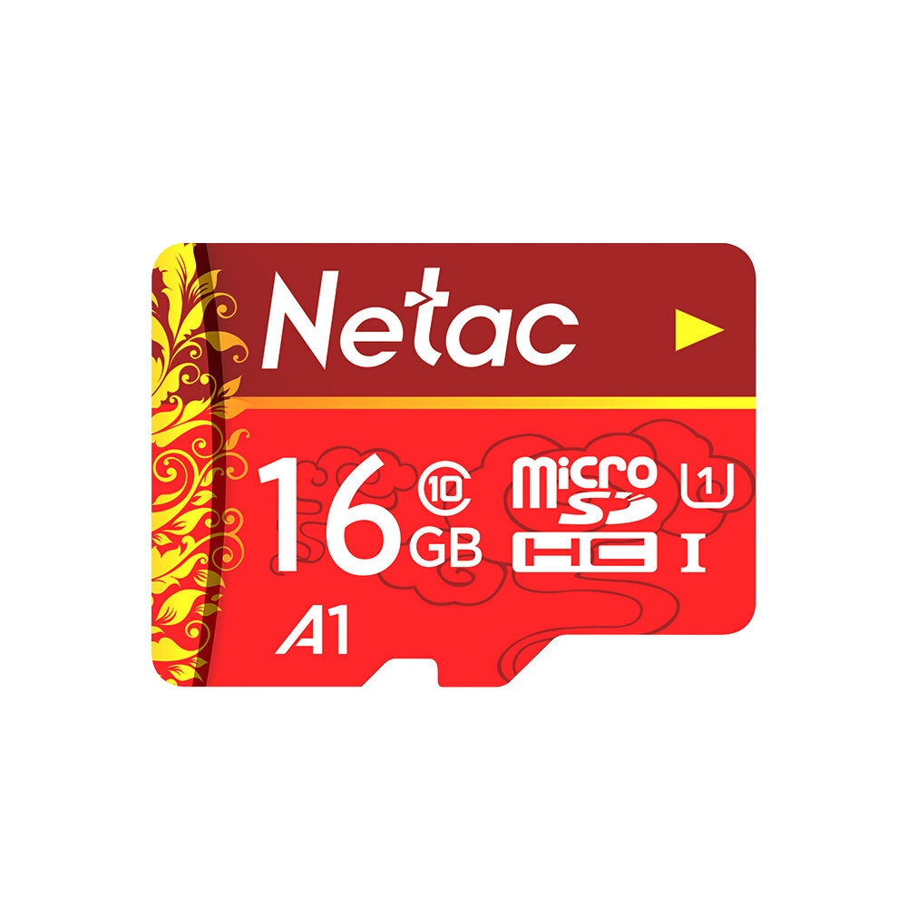 Карточка памяти Netac TF (MicroSD) 16GB U1 C10 для автомобильных регистраторов камер мониторинга мобильных телефонов