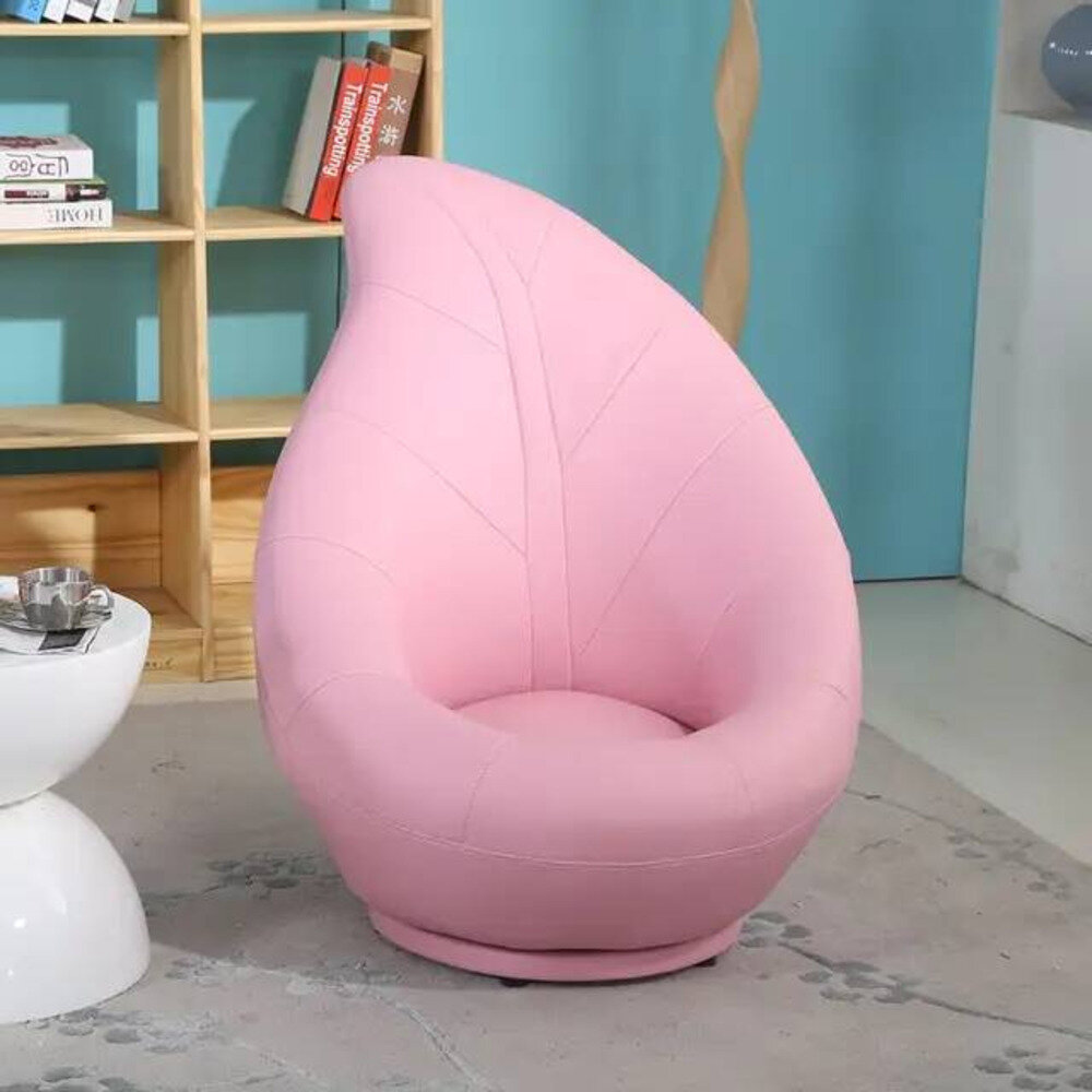 Креативный диван-кровать, кресло для отдыха на балконе с одной спинкой, милый маленький диванчик для девочек с рисунком в виде мультяшных листьев