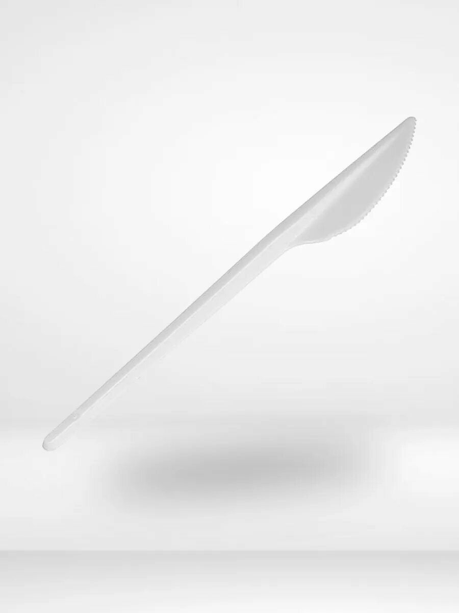 Нож одноразовый белый, 16,5 см, 100 шт.