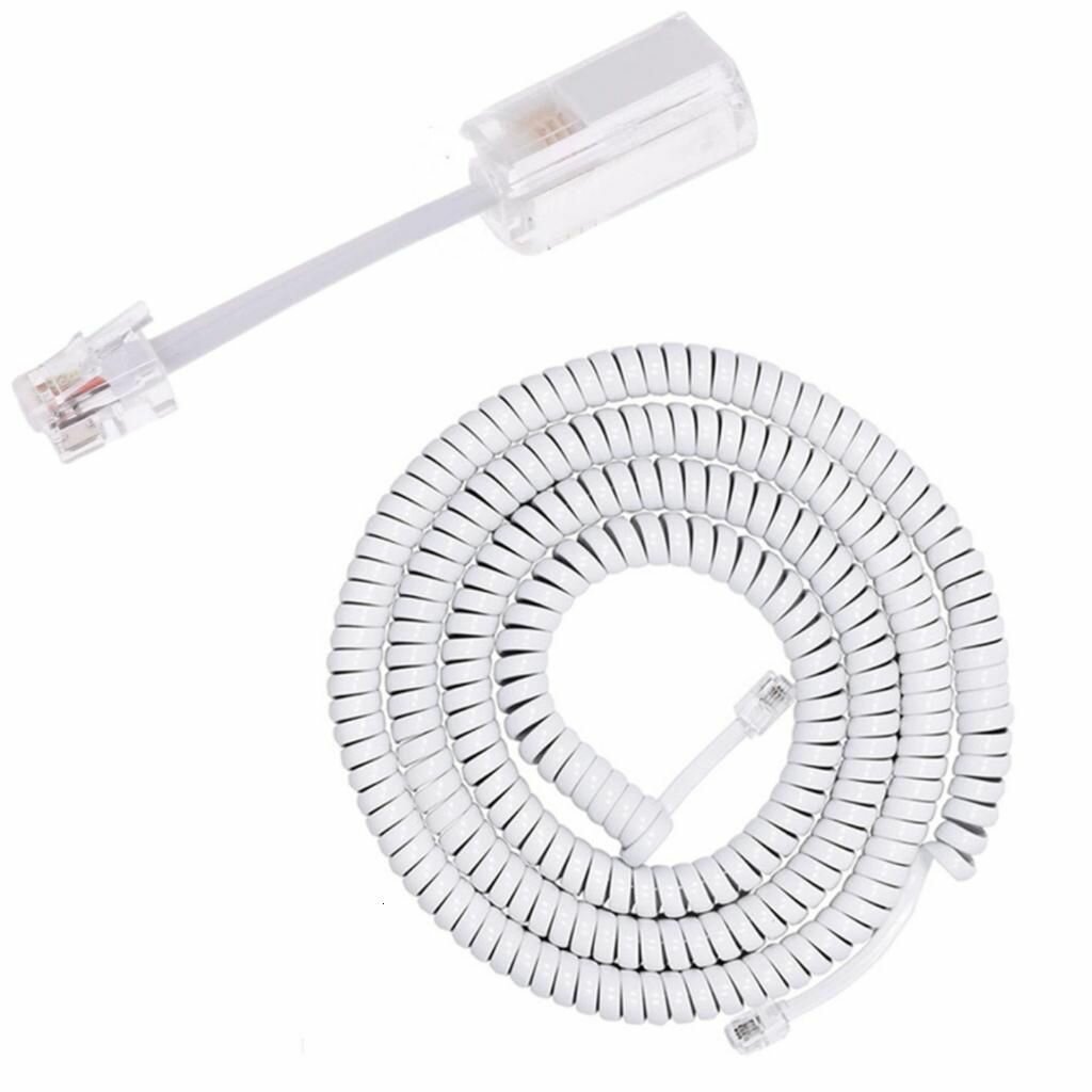 Разветвитель для телефонного кабеля RJ9, Белый - 2m